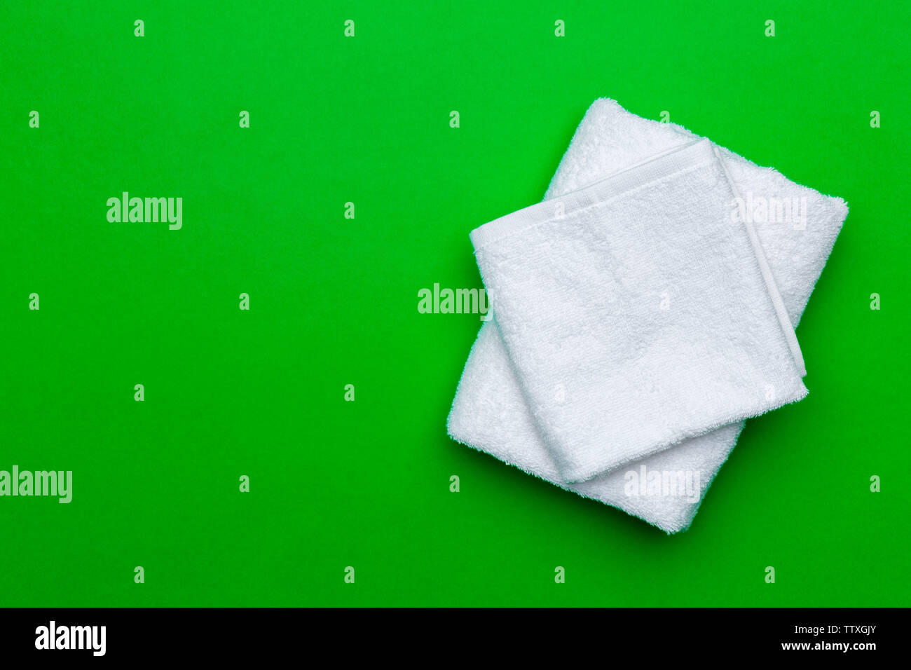 spa towels, top view Stock Photo - Alamy