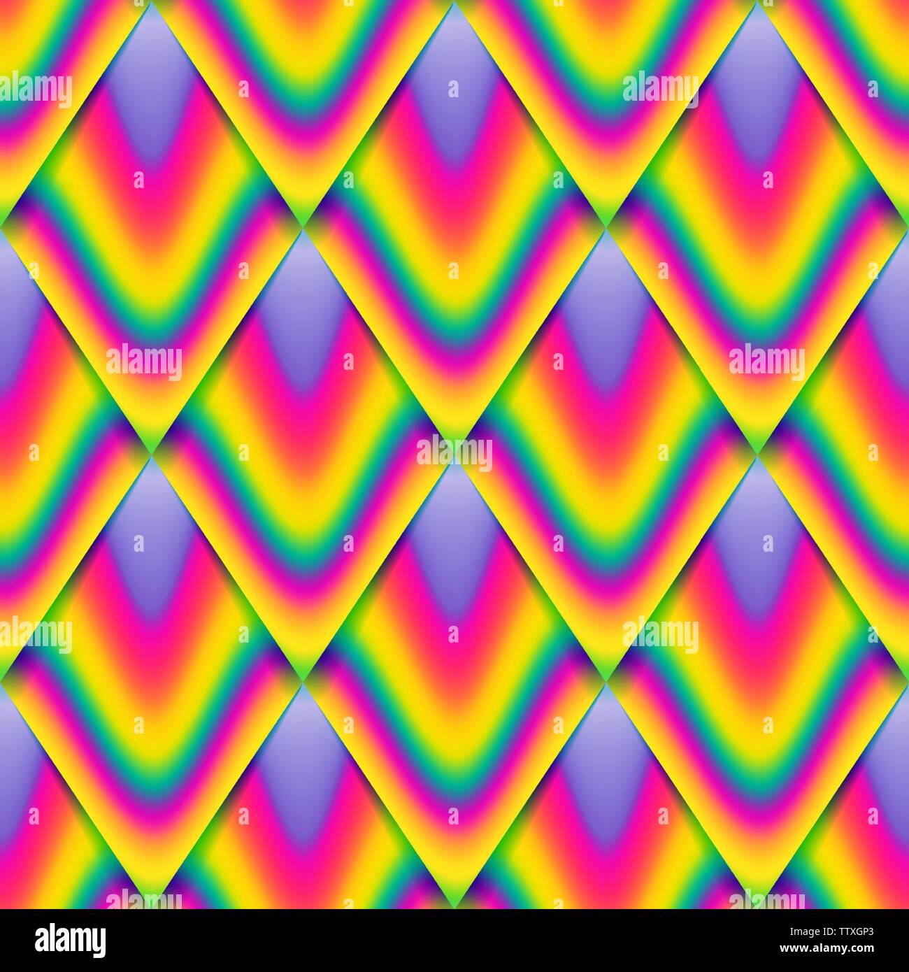 Vector Seamless Pattern, Rainbow Scale, Colorful Endless Background ...