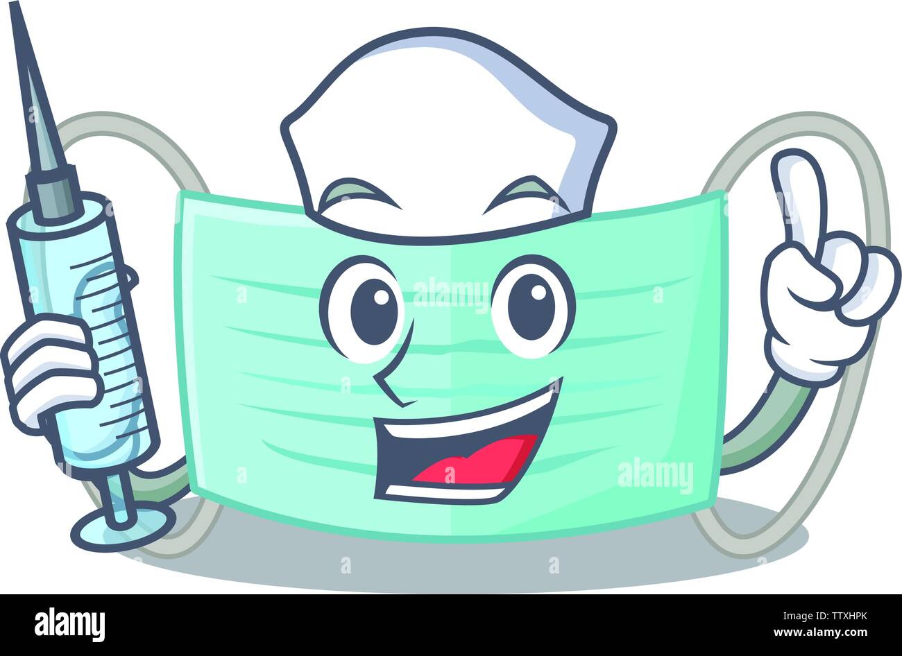 Nurse surgical mask in the charcater shape Stock Vector Image & Art - Alamy