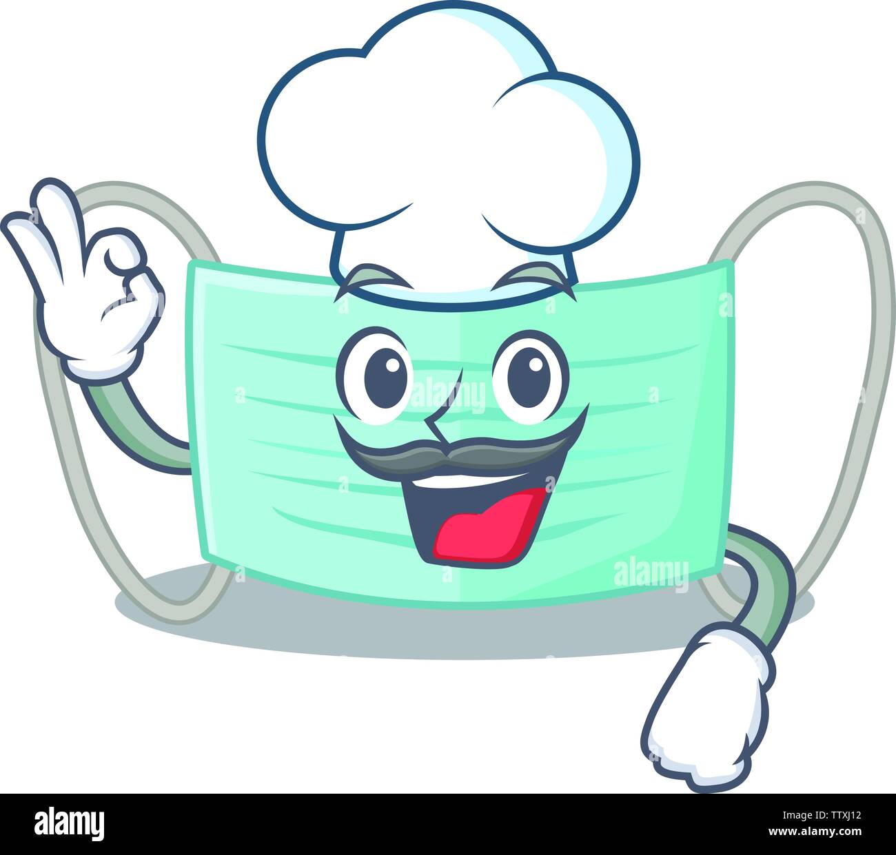 Chef with mask Stock Vector Images - Alamy