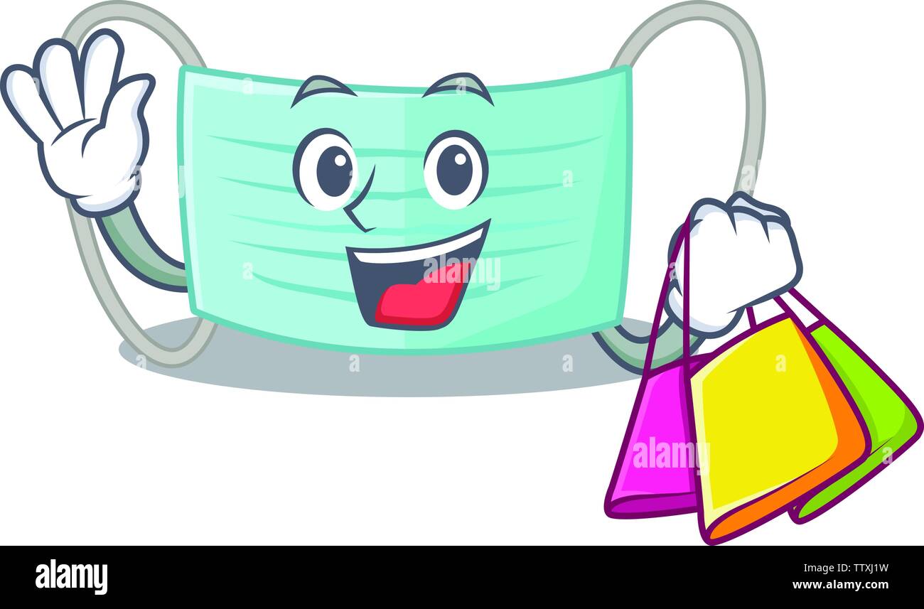 Shopping with surgical mask Stock Vector Images - Alamy