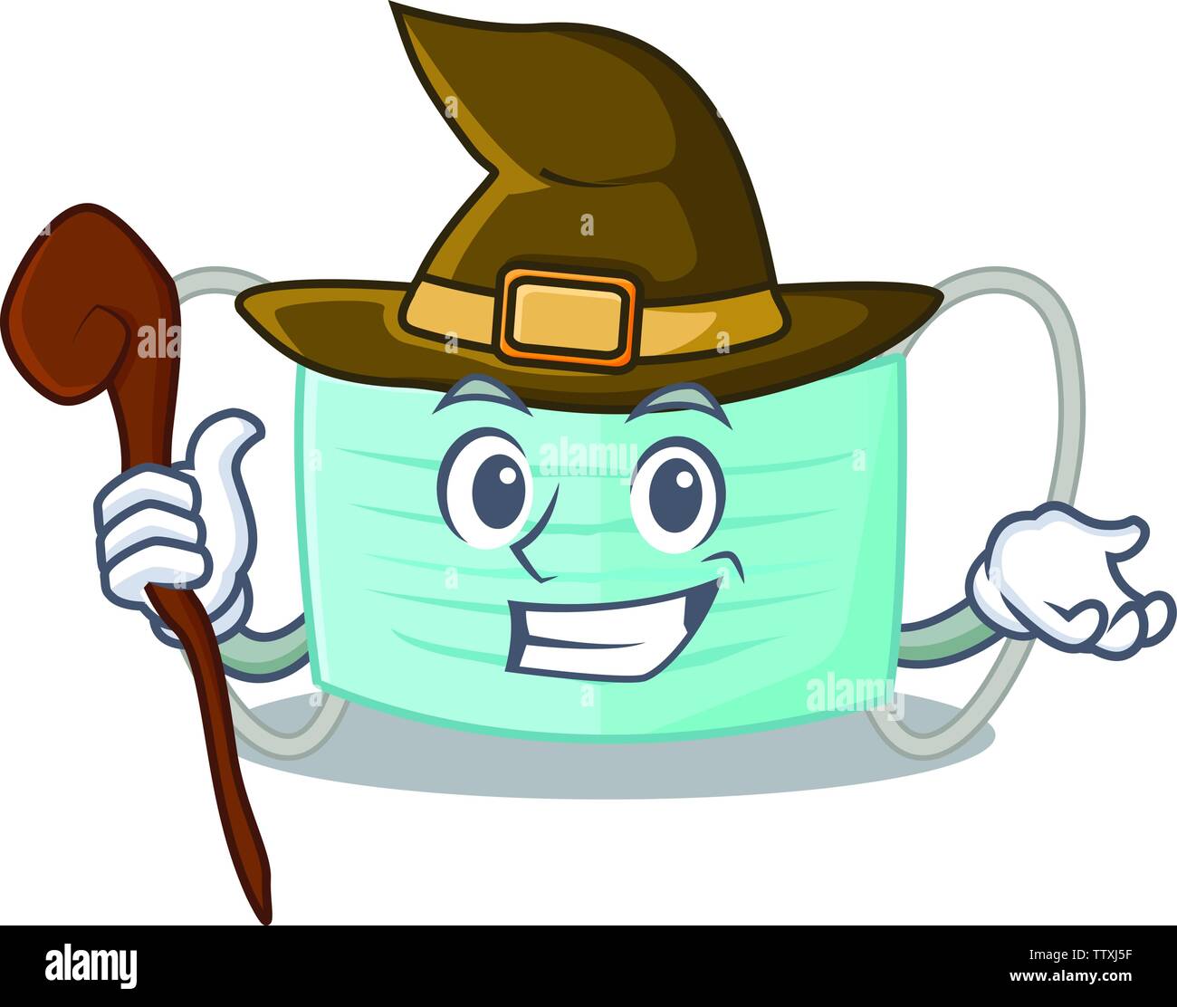 Witch surigcal mask in the cartoon box Stock Vector Image & Art - Alamy