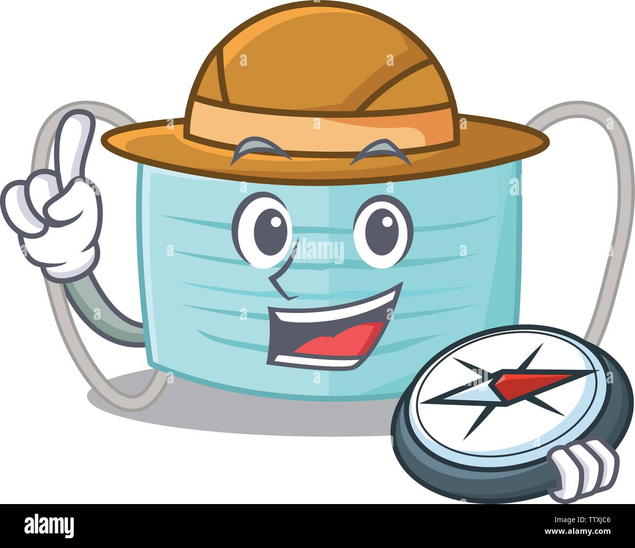 Explorer surigcal mask in the cartoon box Stock Vector Image & Art - Alamy