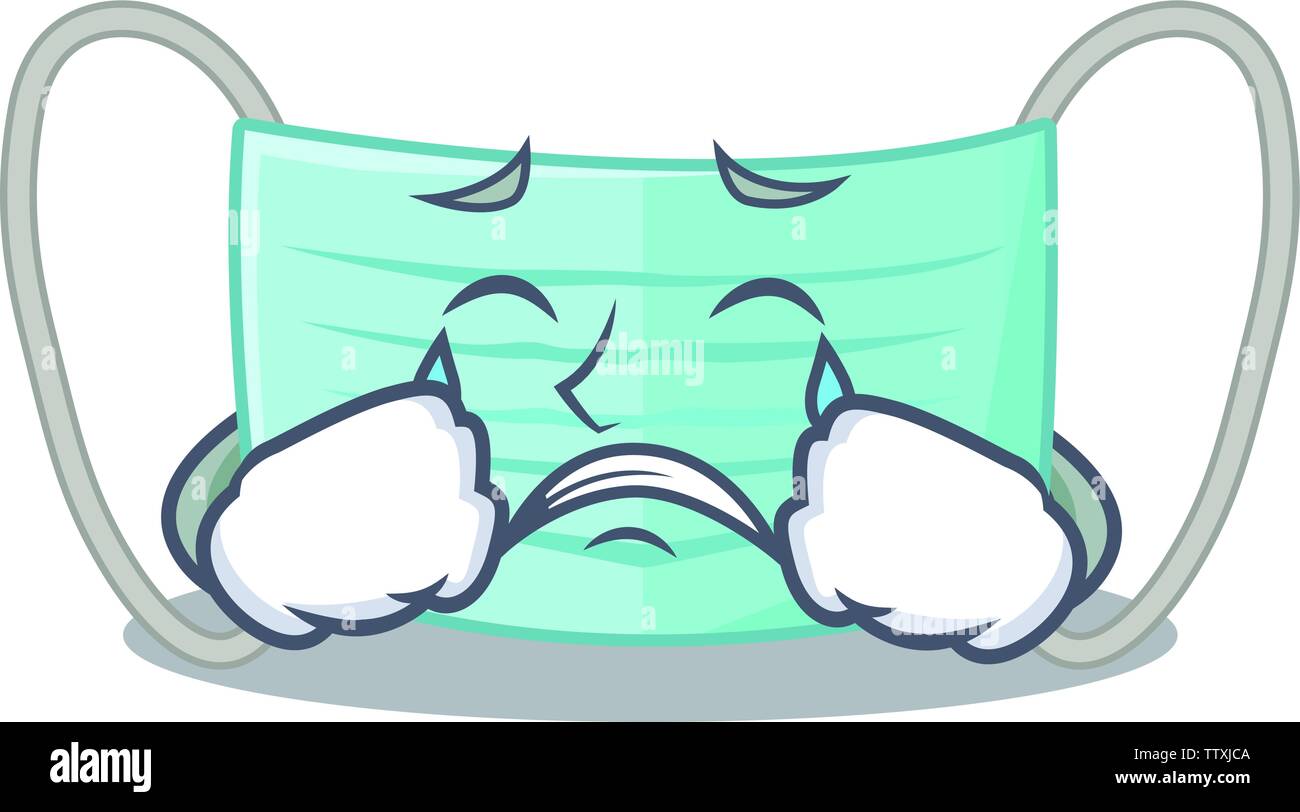 Crying surigcal mask in the cartoon box Stock Vector Image & Art - Alamy