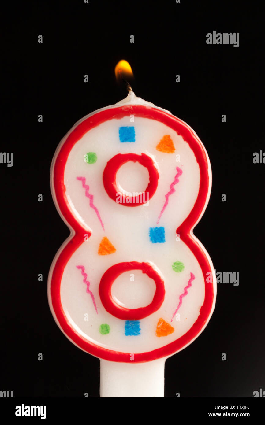 Birthday candles number Stock Photo - Alamy