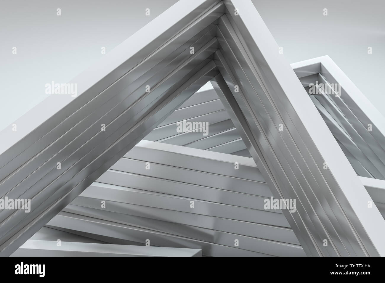 3D rendering,triangular metal frame,the metal texture Stock Photo - Alamy