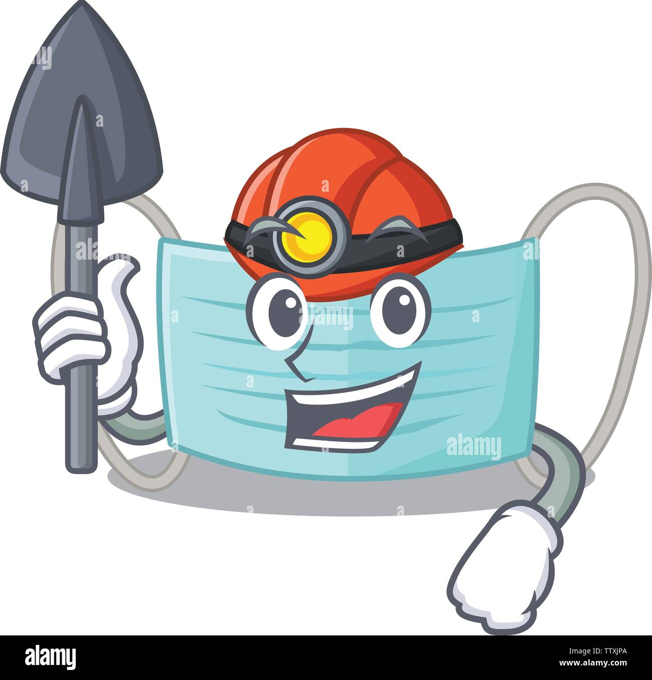 Miner surigcal mask in the cartoon box Stock Vector Image & Art - Alamy