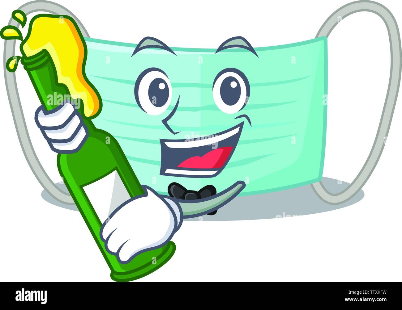 With beer surgical mask in a cartoon wallet Stock Vector Image & Art ...