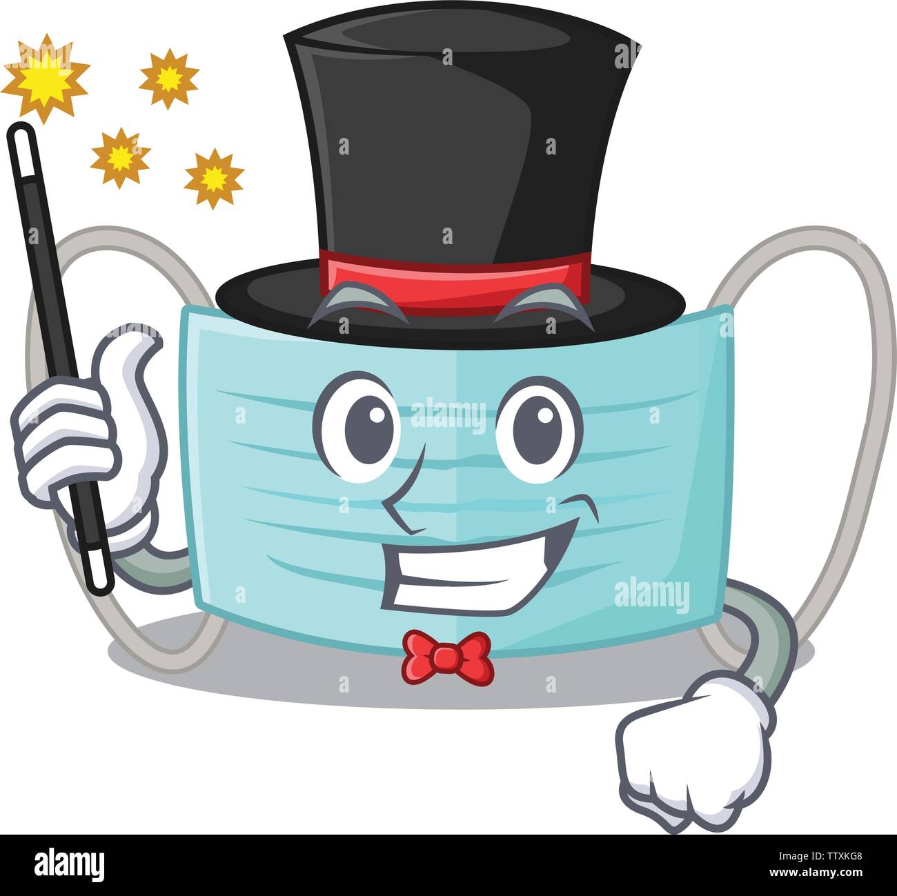 Magician surgical mask in a cartoon wallet Stock Vector Image & Art - Alamy