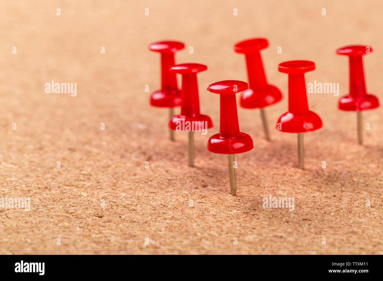 Pin board texture for background and colorful pins Stock Photo - Alamy