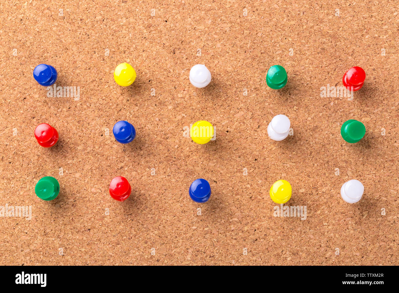 Pin board texture for background and colorful pins Stock Photo - Alamy
