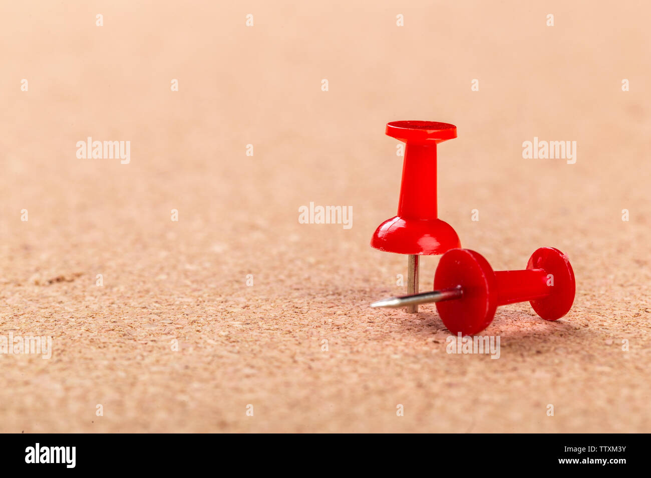 Pin board texture for background and colorful pins Stock Photo - Alamy