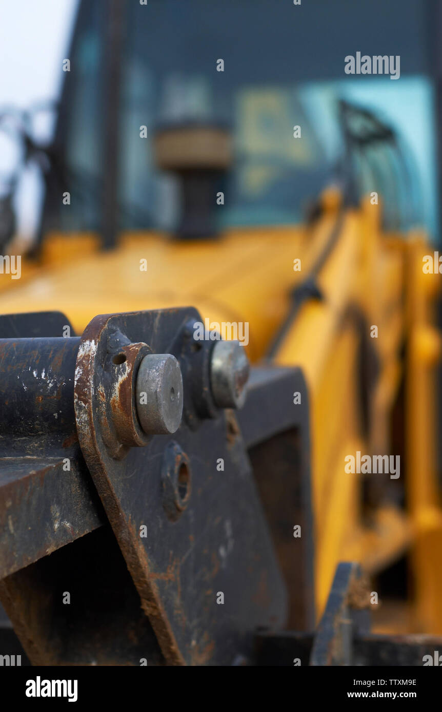 construction excavator close up Stock Photo - Alamy