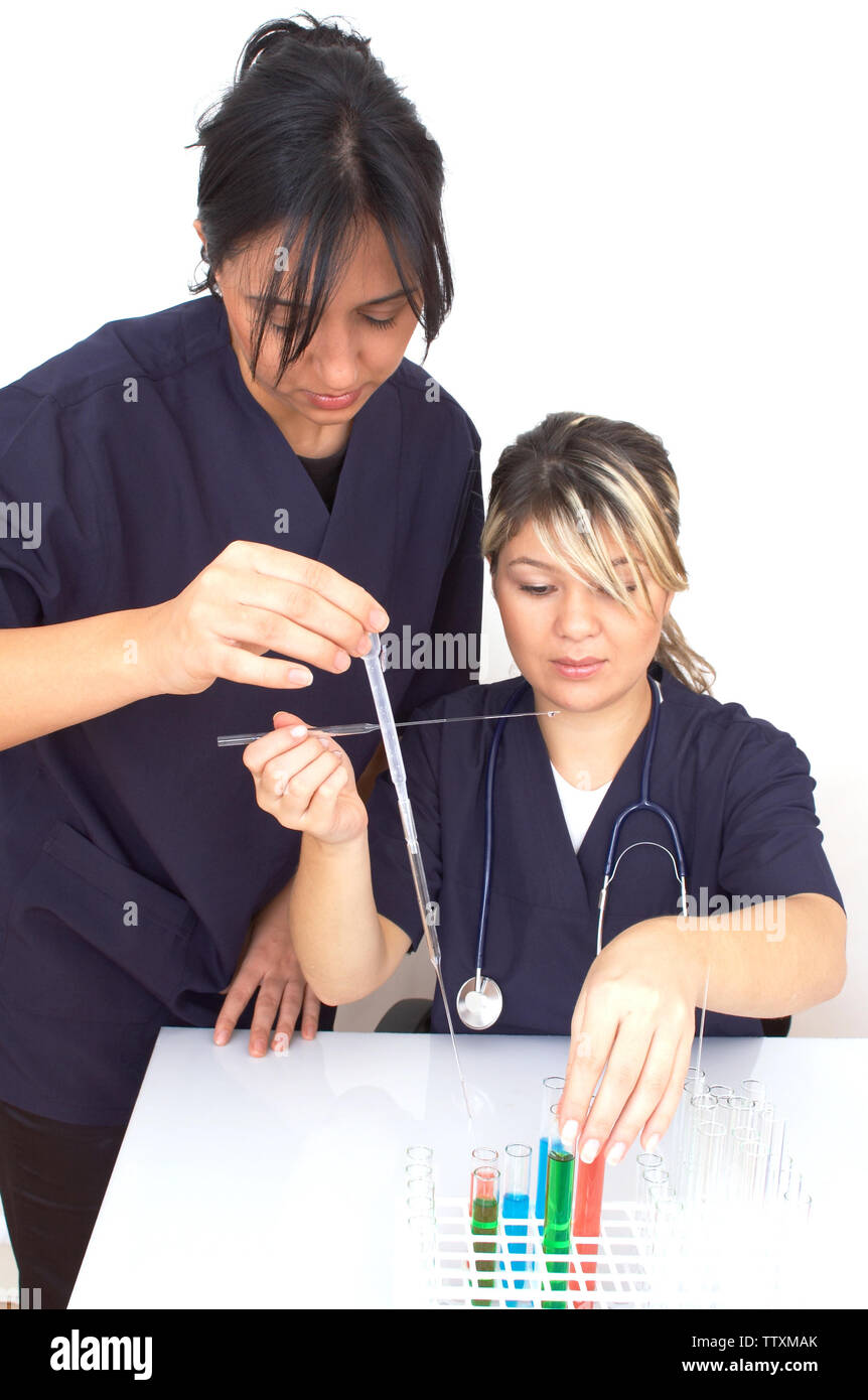doctors making tests with laboratory tubes Stock Photo - Alamy