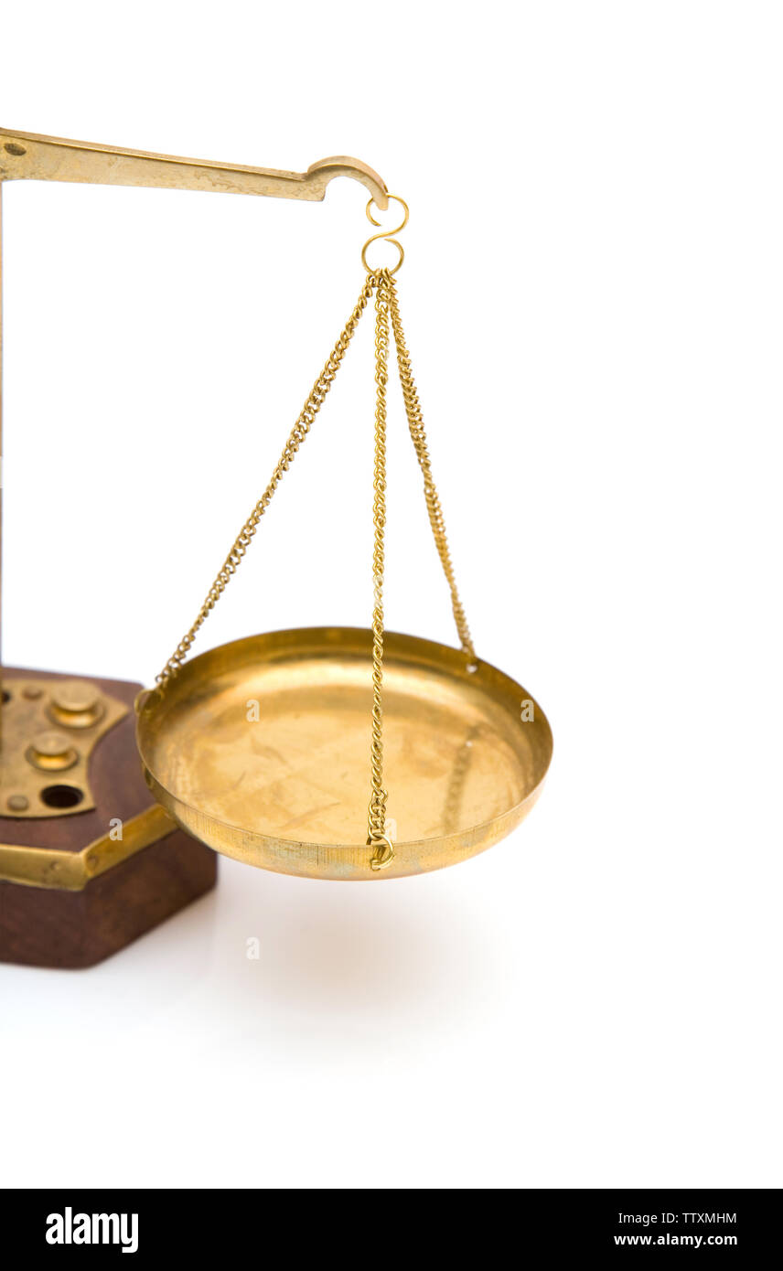 legal concept with scales of justice on white background Stock Photo ...