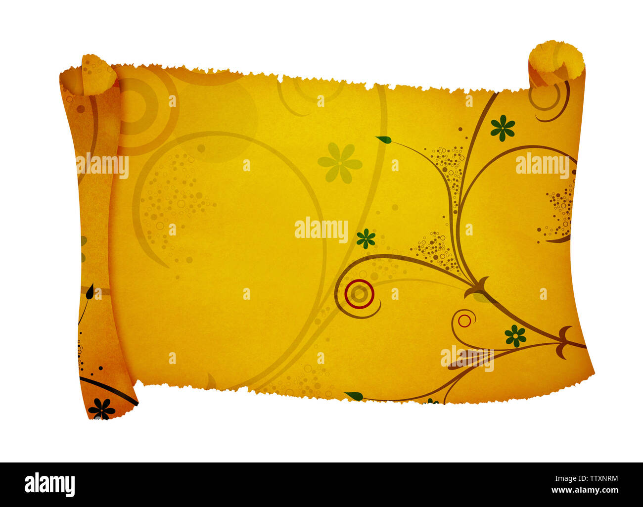 old scroll page background for your messages with vector ornament ...