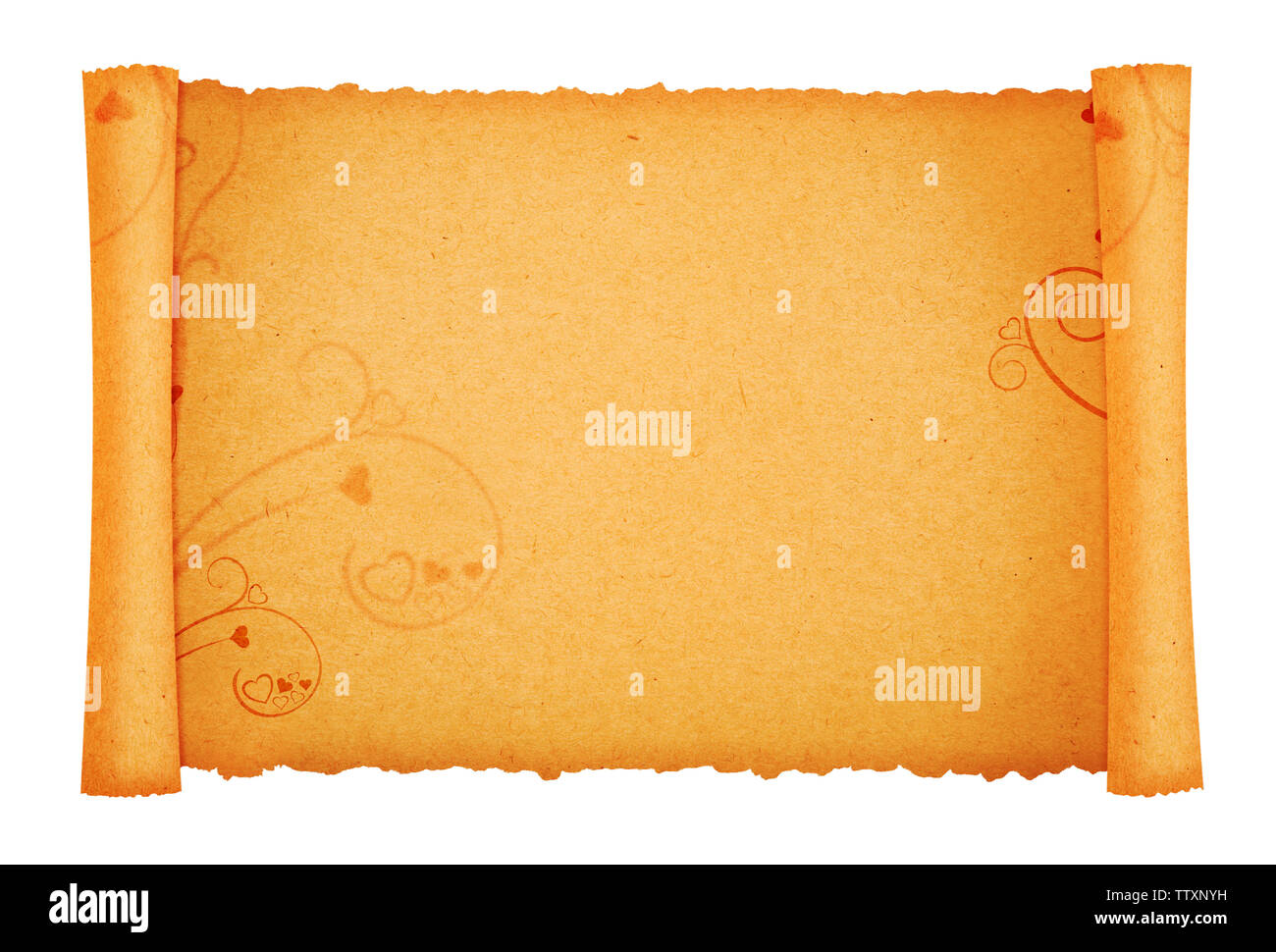 Christmas parchment paper scroll Cut Out Stock Images & Pictures - Alamy