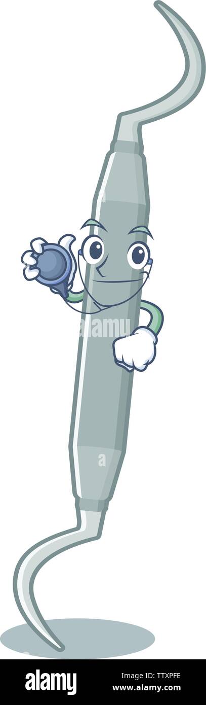 Doctor dental pick isolated with the cartoon Stock Vector Image & Art ...