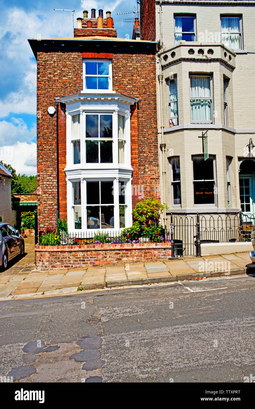 Period houses , Marygate, York, England Stock Photo - Alamy