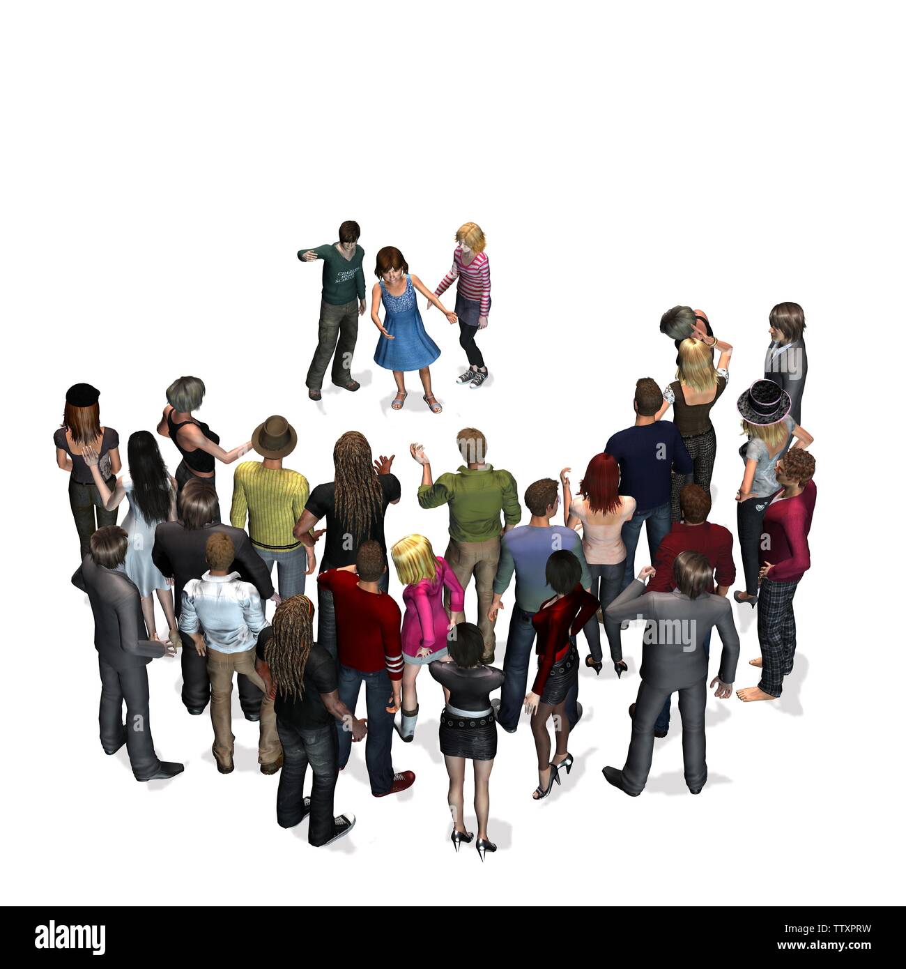 3d white people work together hi-res stock photography and images - Alamy