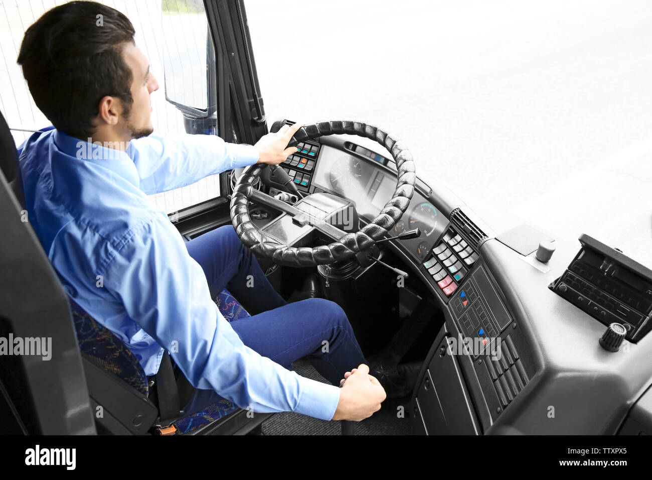 Handsome school bus driver hi-res stock photography and images - Alamy