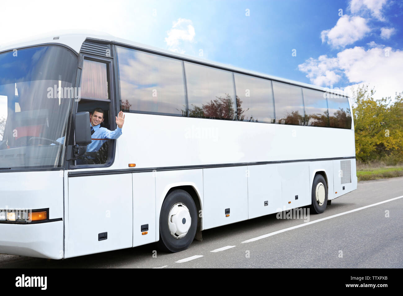Handsome school bus driver hi-res stock photography and images - Alamy