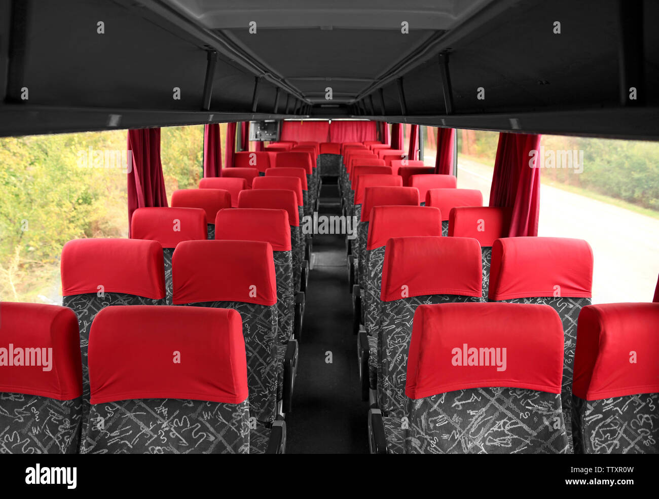 Interior of an intercity bus hi-res stock photography and images - Alamy