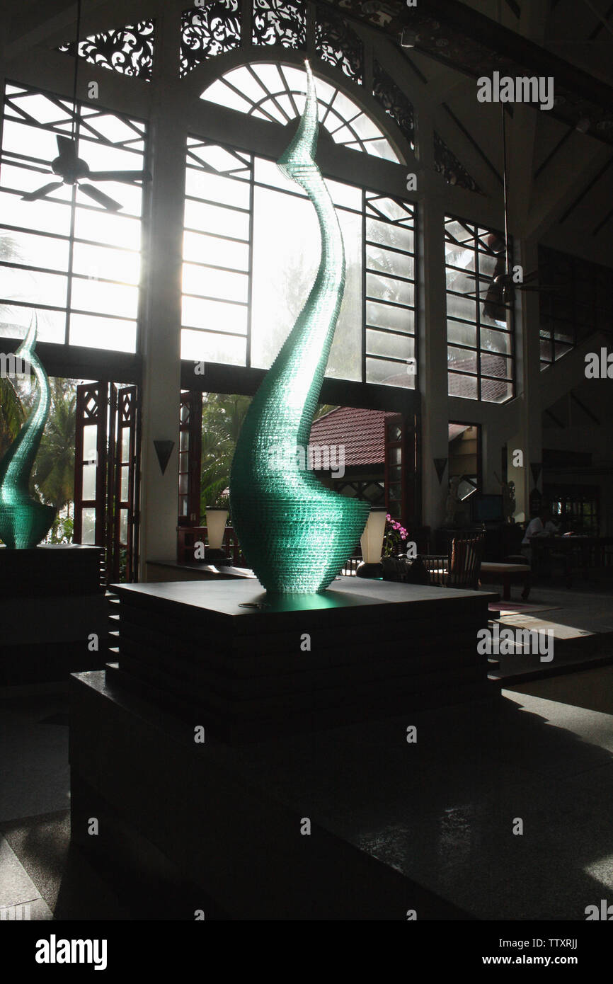 Showpieces in a hotel lobby, Phuket, Thailand Stock Photo - Alamy