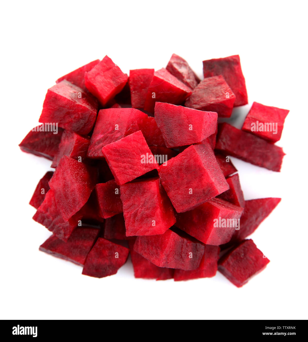 Chopped beet on white background Stock Photo - Alamy