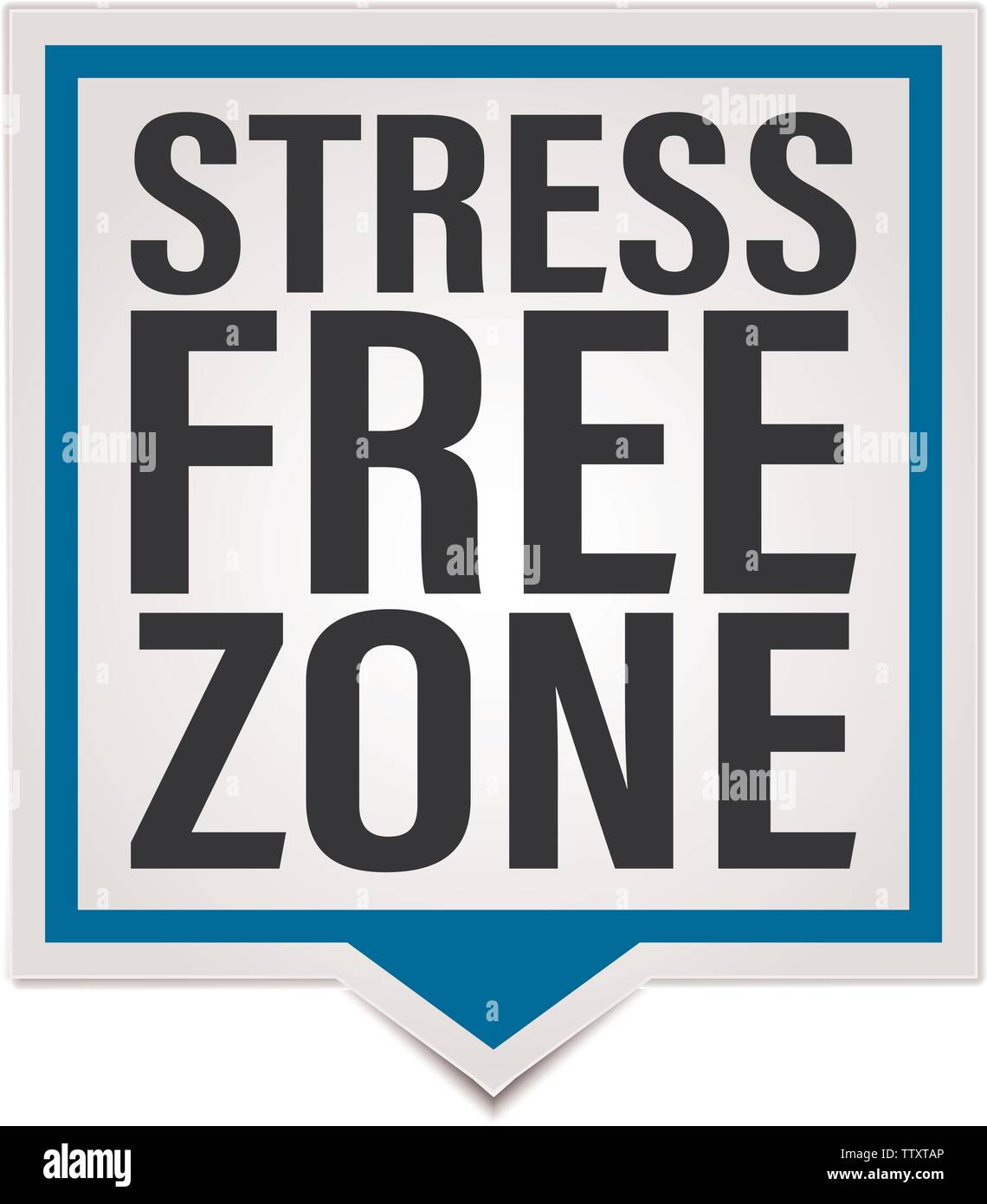 Stress Free Zone vector web paper speech bubble label Stock Vector ...