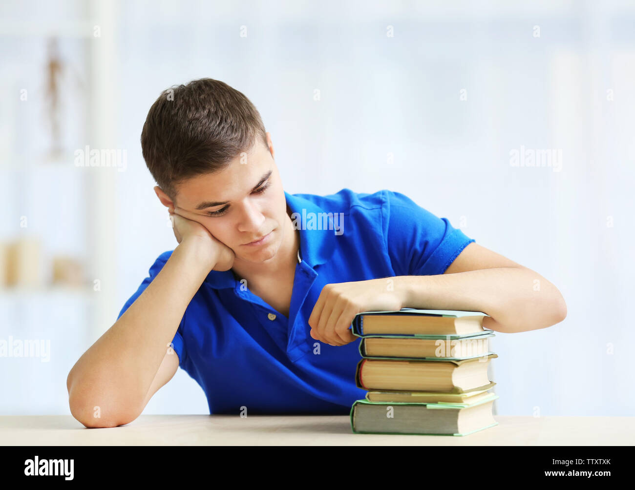 Tired school uniform boy teenager hi-res stock photography and images ...