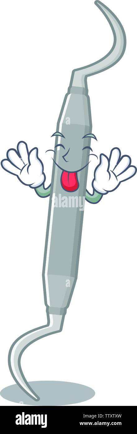 Tongue out dental pick in a cartoon basket Stock Vector Image & Art - Alamy