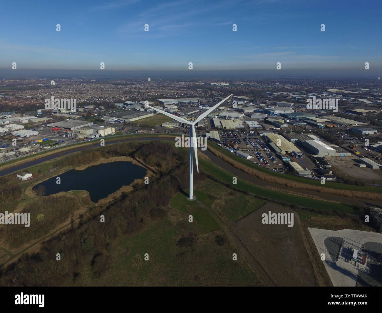 aerial view of the river Hull kingston upon Hull Stock Photo - Alamy