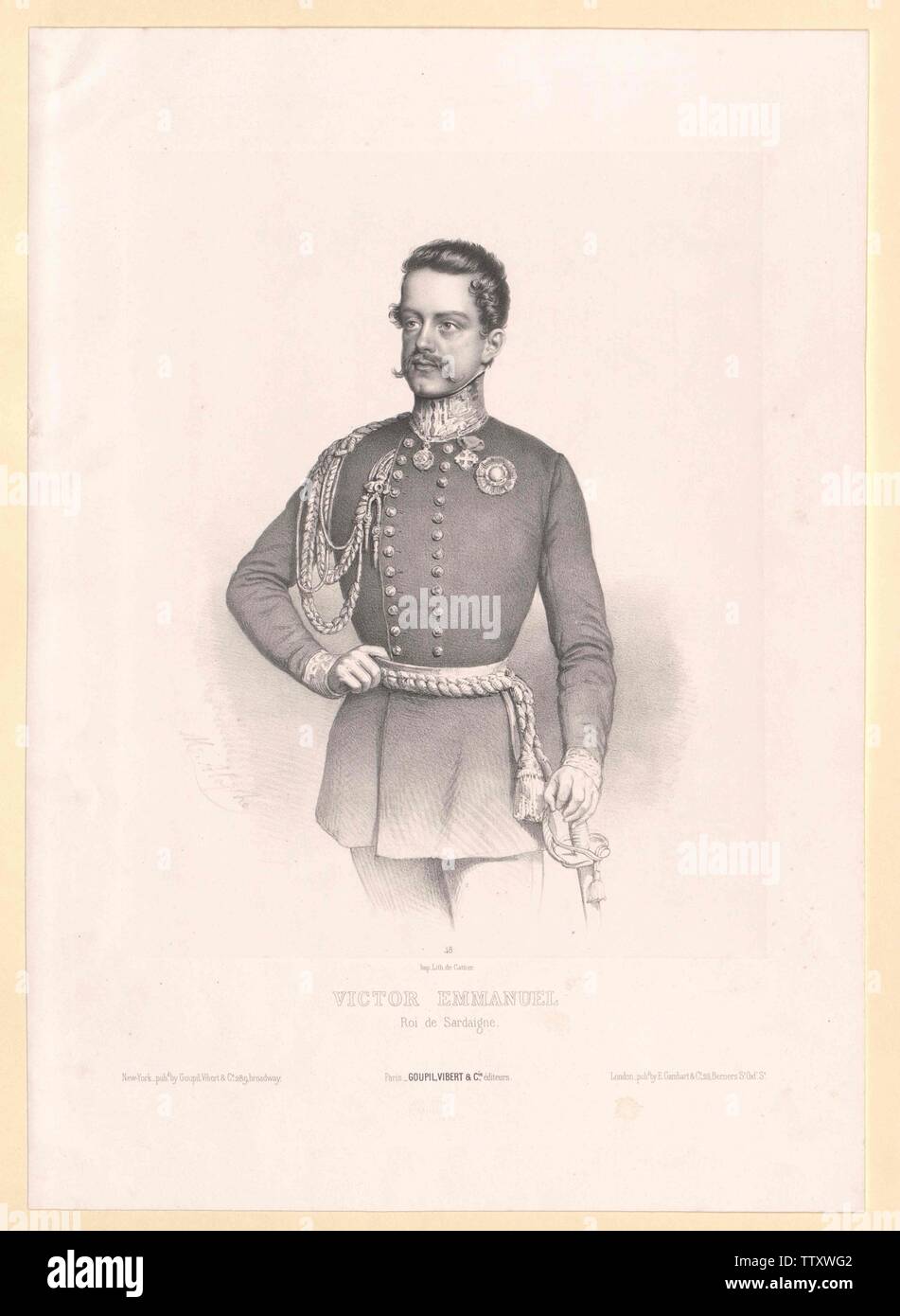 Victor Immanuel II, King of Italy, Additional-Rights-Clearance-Info-Not ...