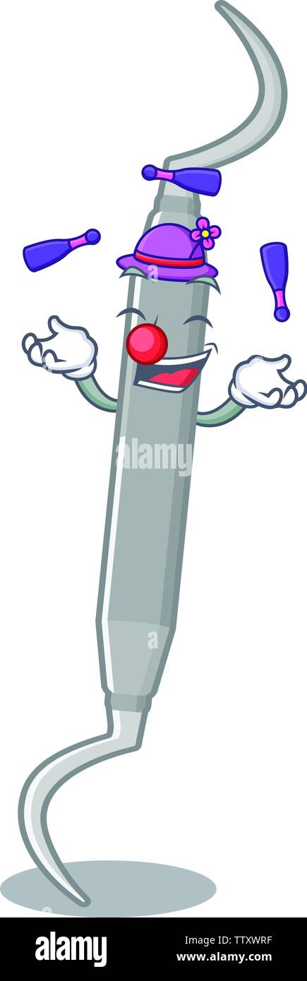 Juggling dental pick in a cartoon basket Stock Vector Image & Art - Alamy