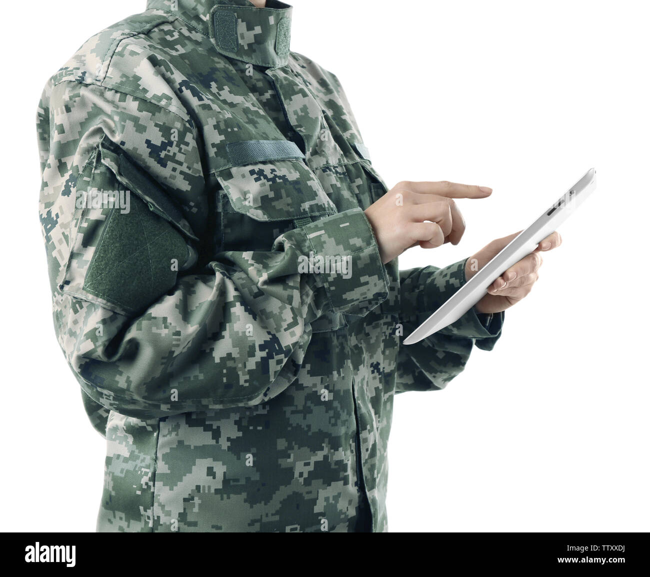 Army Soldier Tablet High Resolution Stock Photography and Images - Alamy