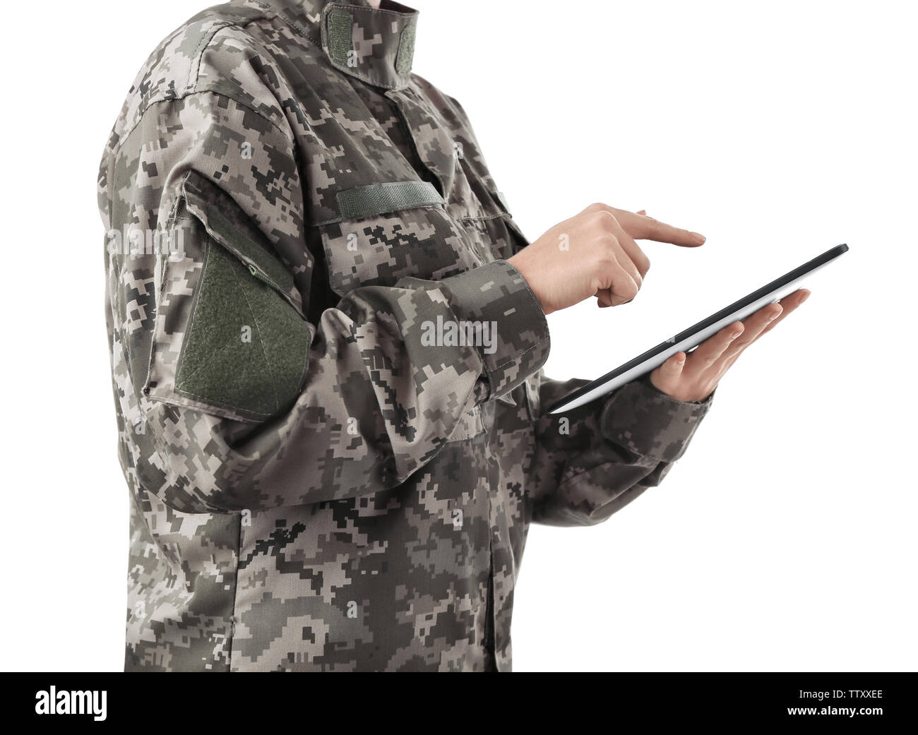 Army soldier tablet hi-res stock photography and images - Alamy