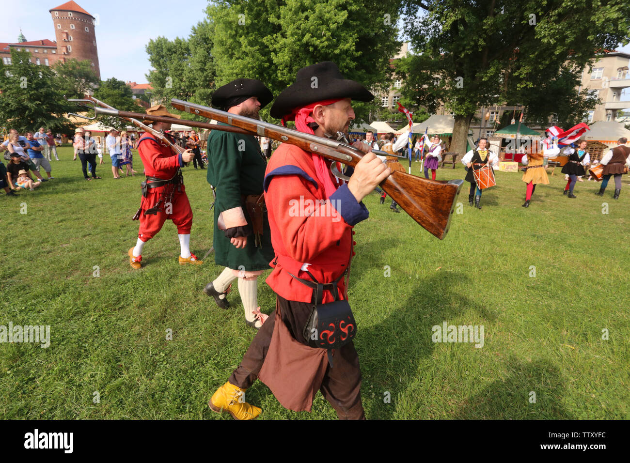 Krakow Cracow Poland. St. John`s Fair midsummer reneissance festival ...
