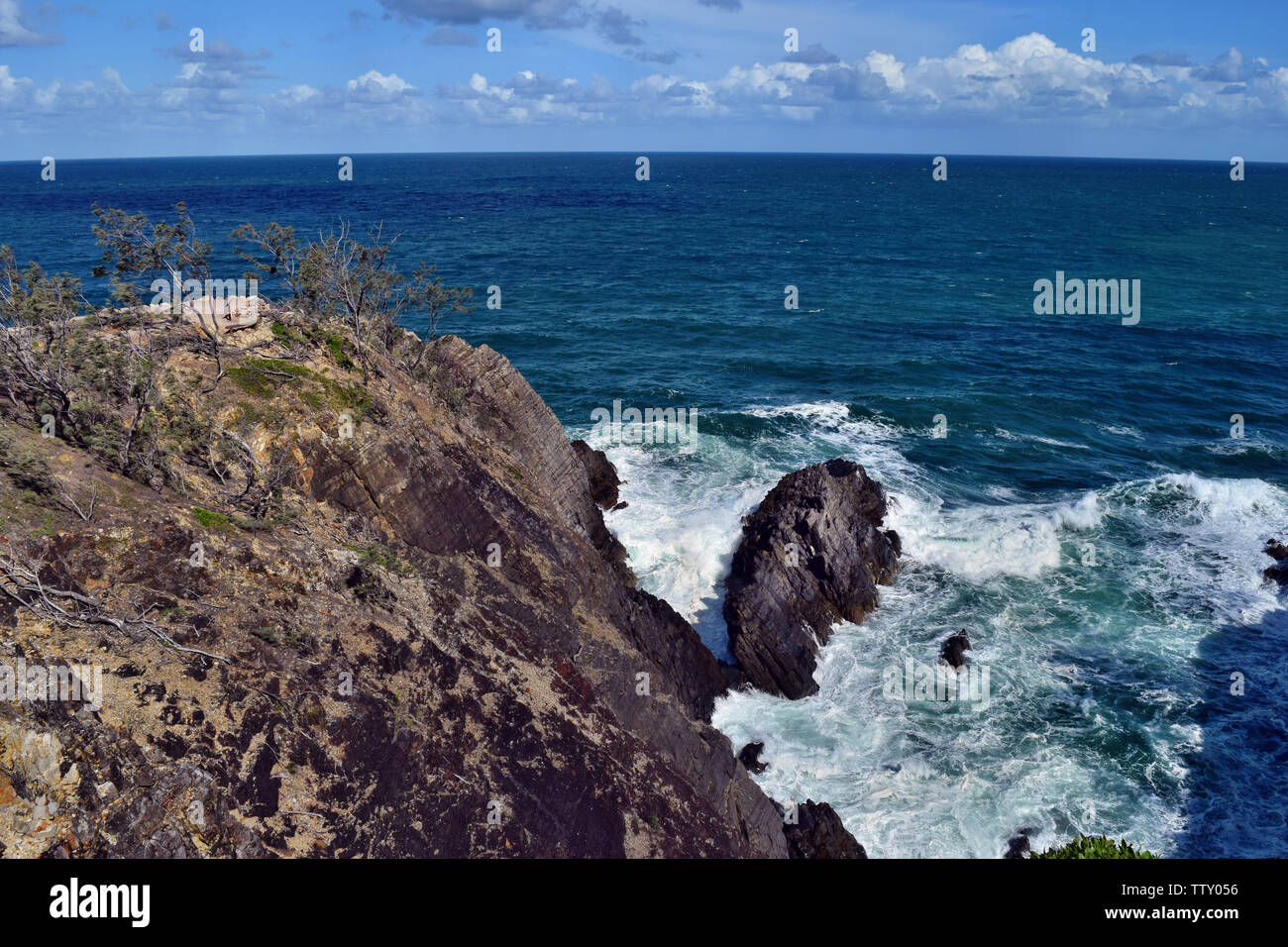 Devil`s Kitchen at Noosa National Park on Queensland, Sunshine Coast ...