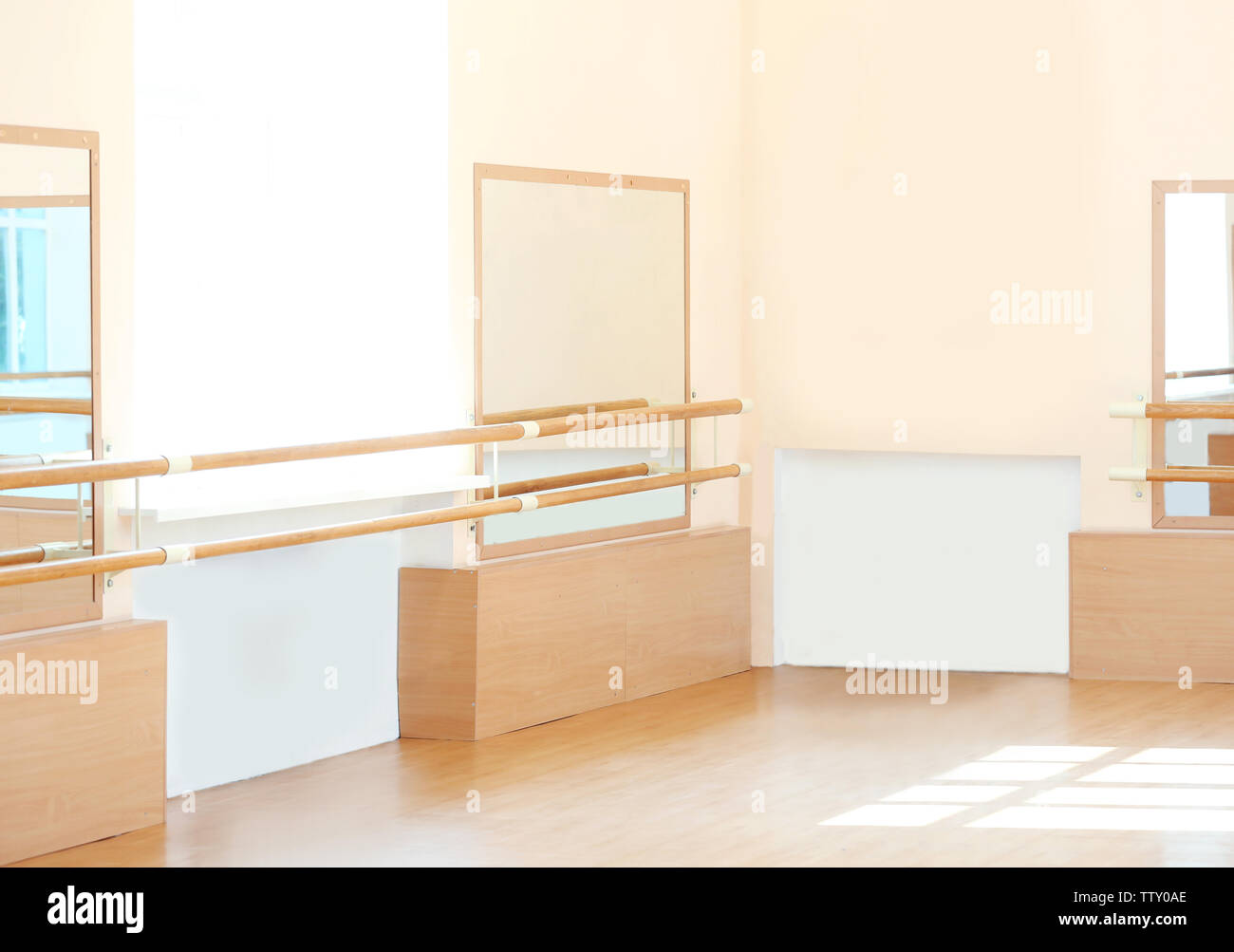 Modern training dance hall interior Stock Photo - Alamy