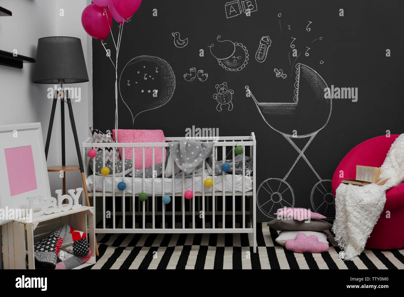 Modern interior design of baby room Stock Photo - Alamy