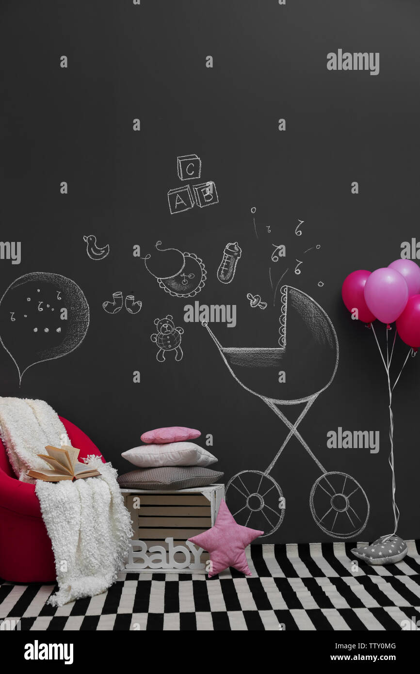 Modern interior design of baby room Stock Photo - Alamy