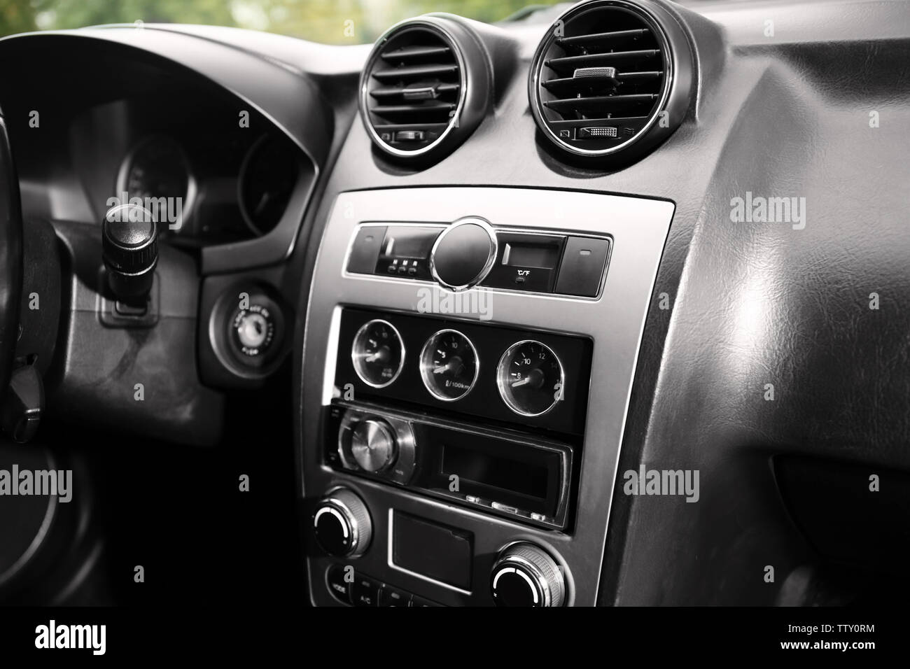 Closeup of modern car dashboard Stock Photo - Alamy