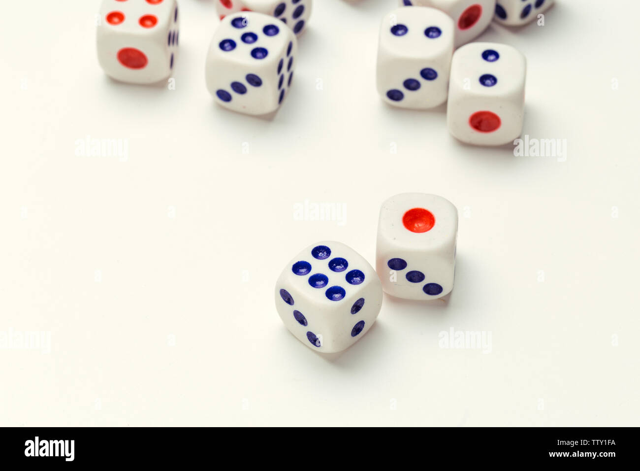 dice isolated on white background Stock Photo - Alamy