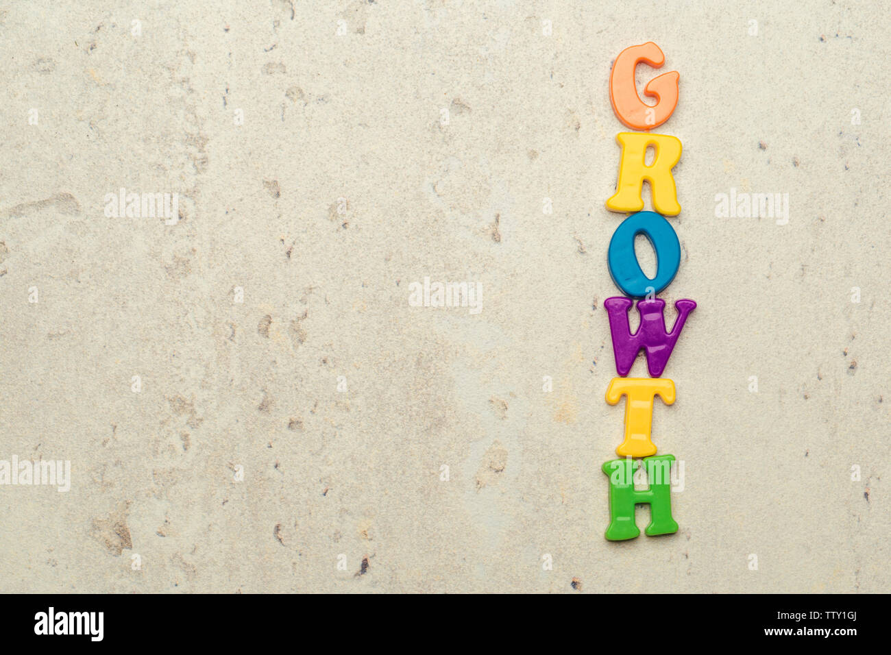 Business concept for success process. Word Growth in colorful letters ...