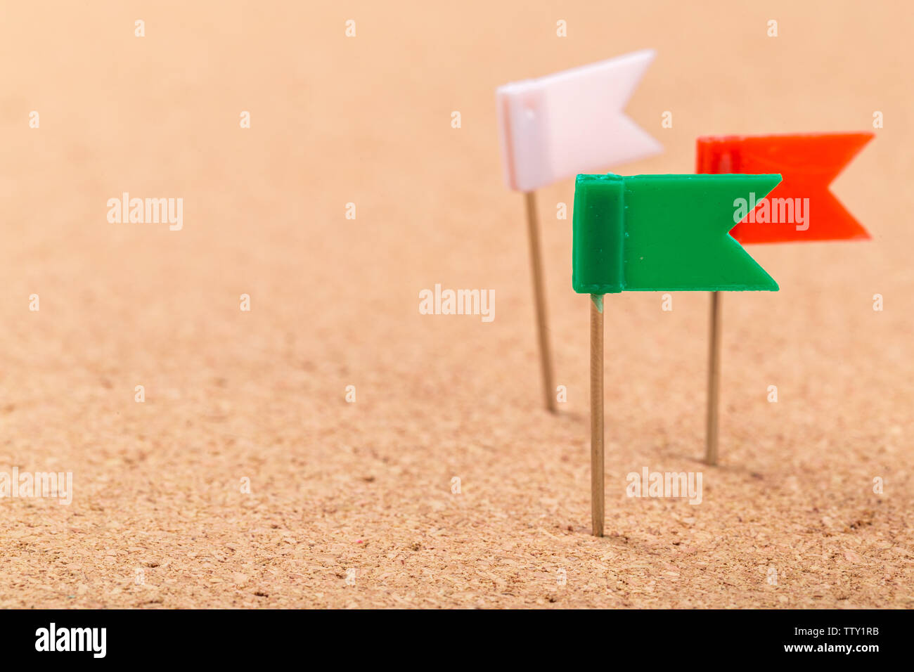 Pin board texture for background and colorful pins Stock Photo - Alamy