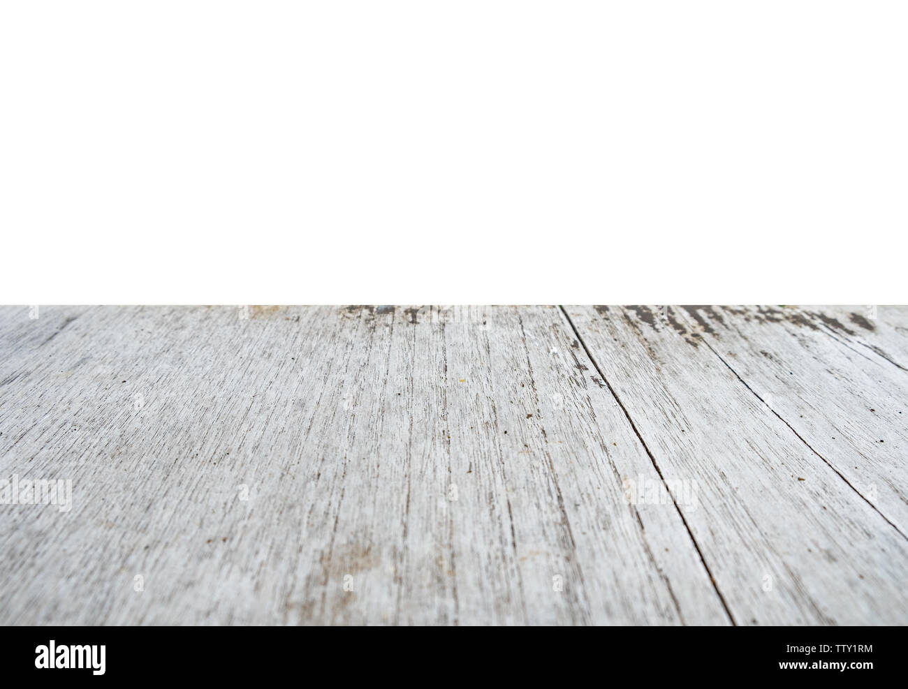 White wood rough table on white background Stock Photo - Alamy