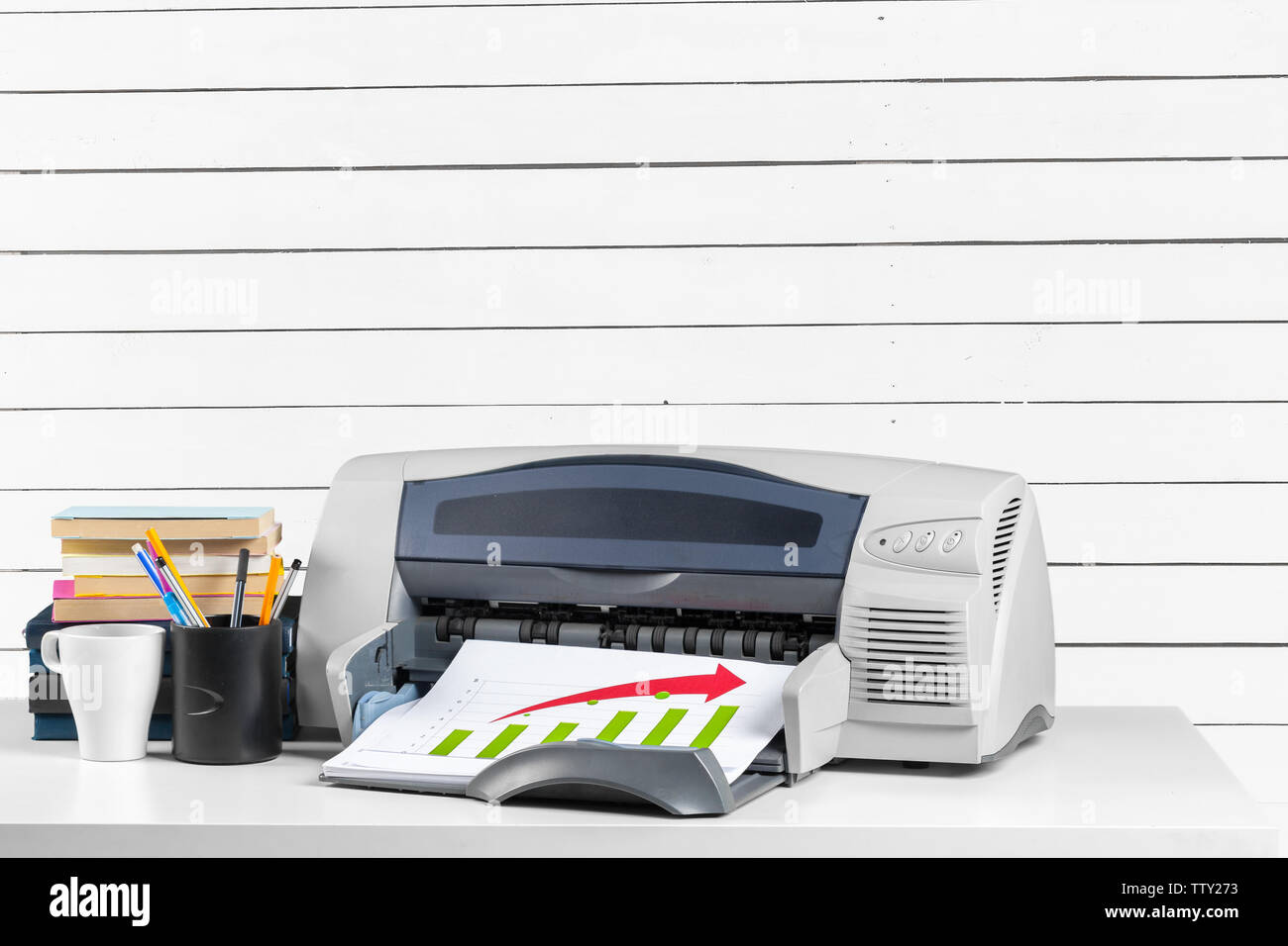 Printer, copier, scanner. Office table Stock Photo - Alamy