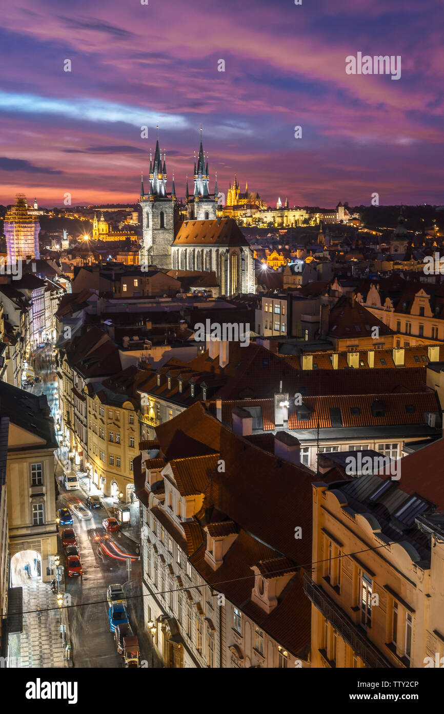 City appearance and tourism no one has sunset hi-res stock photography ...