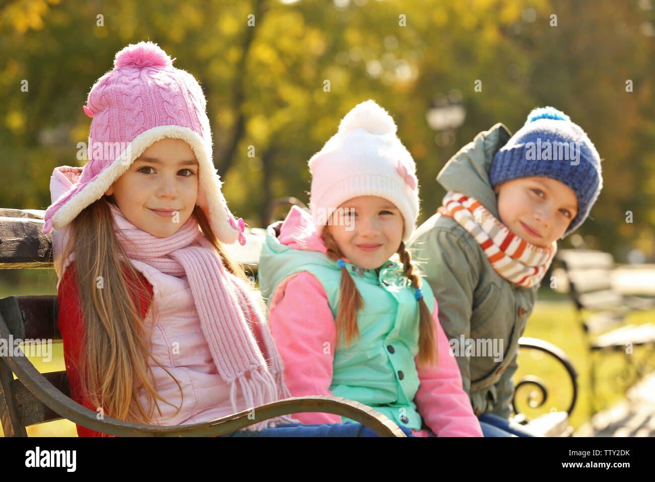 Children group walking woods hi-res stock photography and images - Alamy